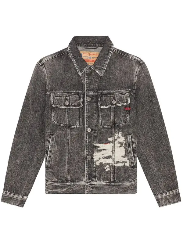 DIESEL® D-barcy-s1 Denim Trucker Jacket - Grey