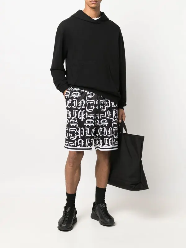 Philipp Plein Gothic Print Jogging Shorts