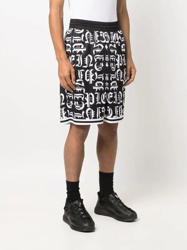 Philipp Plein Gothic Print Jogging Shorts