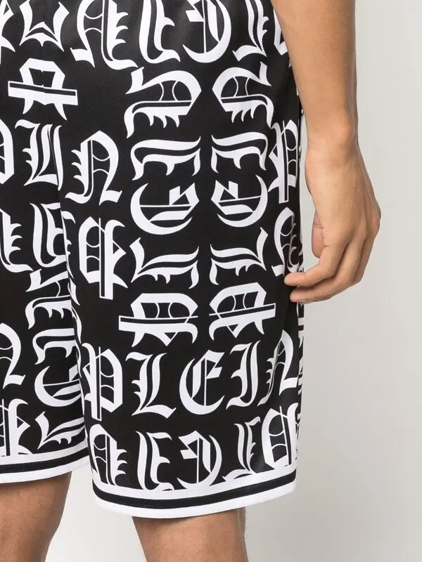 Philipp Plein Gothic Print Jogging Shorts