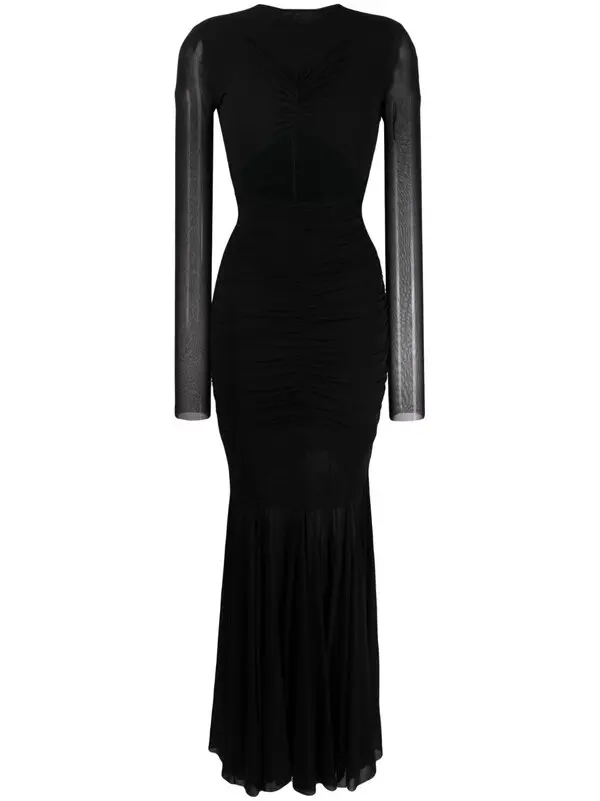 Philosophy Di Lorenzo Serafini Ruched Cut-out Maxi Dress - Black