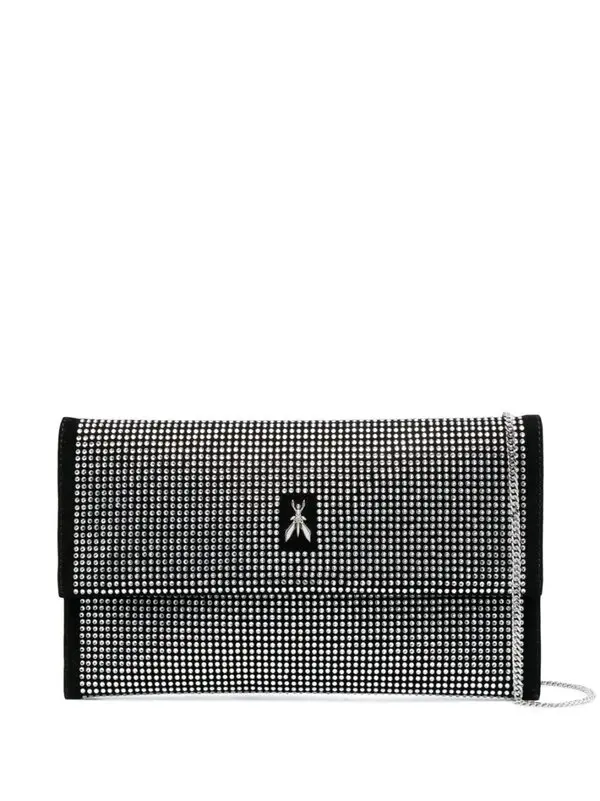 Patrizia Pepe Rhinestone-embellished Logo Crossbody Bag