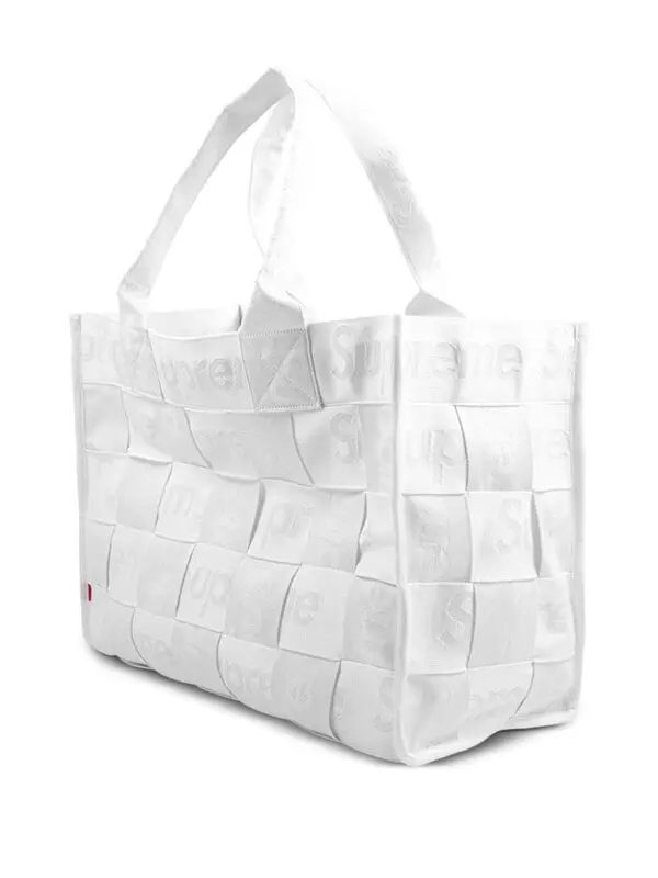 Supreme Large Woven Tote - White | Editorialist