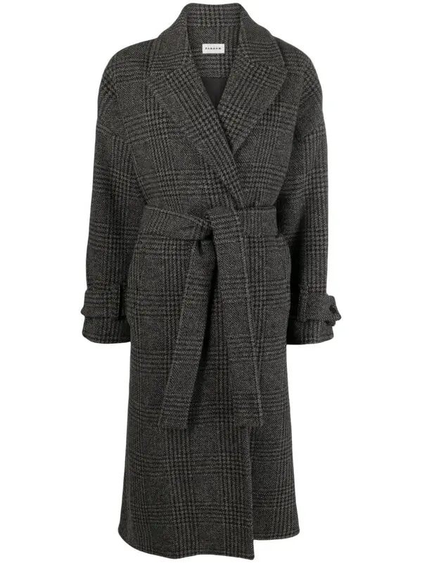 P.a.r.o.s.h Plaid Virgin Wool Trench Coat