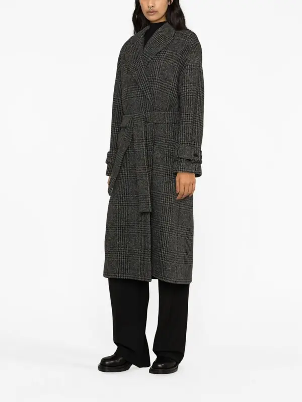 P.a.r.o.s.h Plaid Virgin Wool Trench Coat