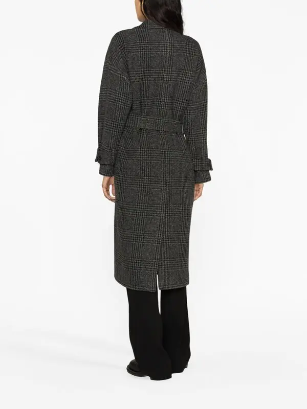 P.a.r.o.s.h Plaid Virgin Wool Trench Coat