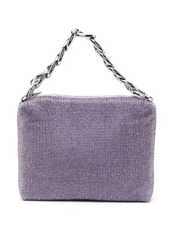 Patrizia Pepe Maxichain Rhinestone-embellished Tote Bag - Purple