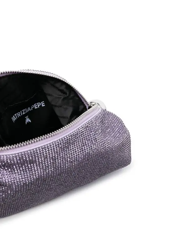 Patrizia Pepe Maxichain Rhinestone-embellished Tote Bag - Purple