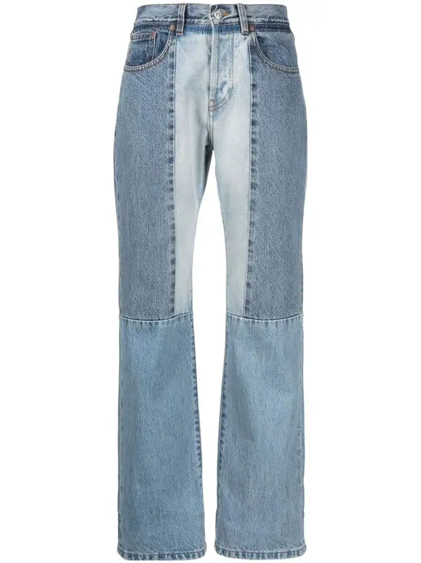 Victoria Beckham Straight-leg Patchwork Jeans