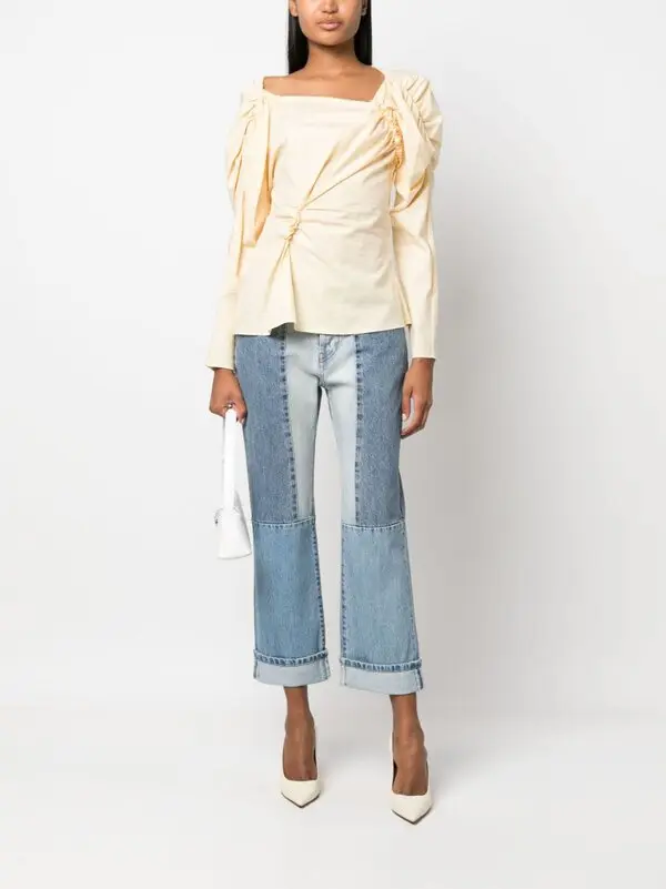 Victoria Beckham Straight-leg Patchwork Jeans