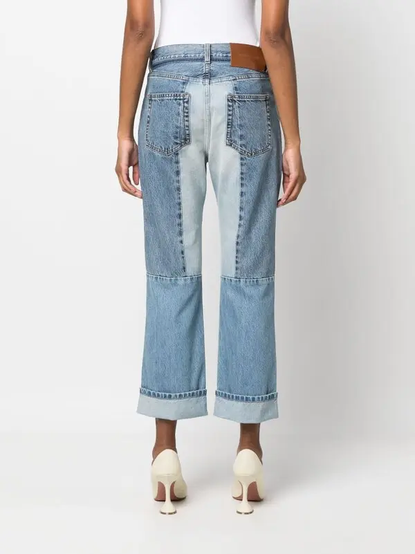 Victoria Beckham Straight-leg Patchwork Jeans