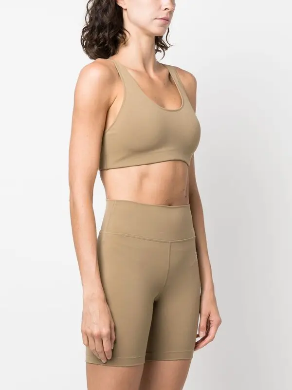SPORTY & RICH Cropped Stretch Top - Neutrals