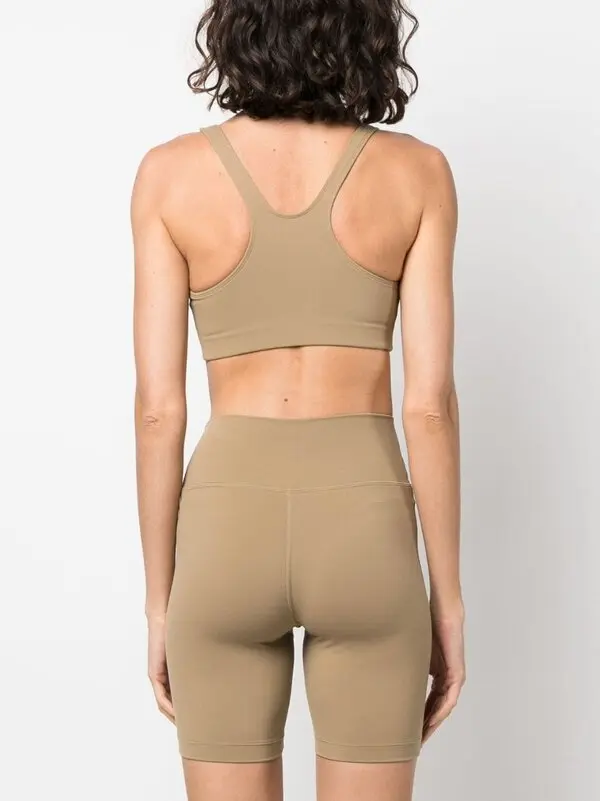 SPORTY & RICH Cropped Stretch Top - Neutrals