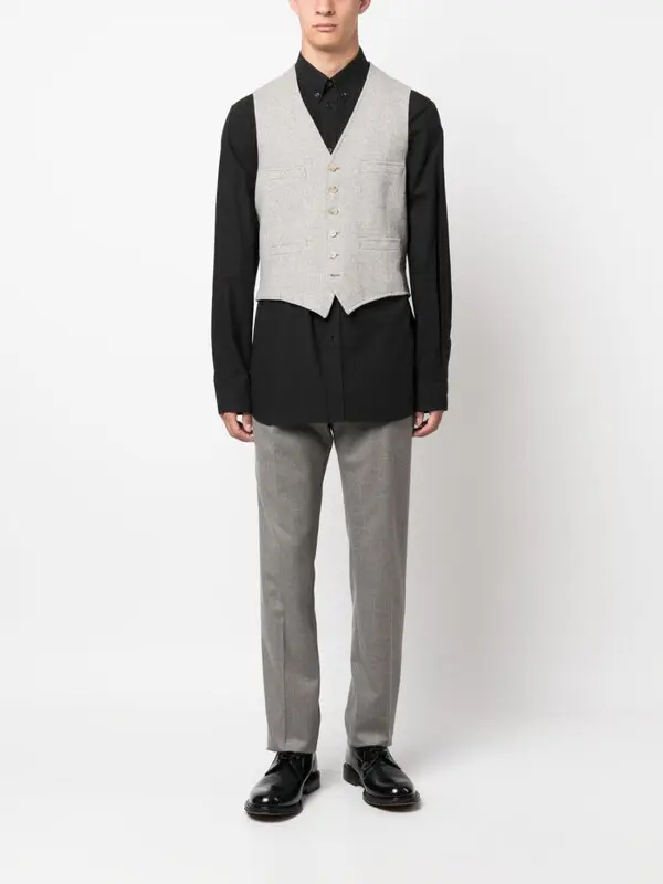 Polo Ralph Lauren Herringbone Wool-blend Waistcoat