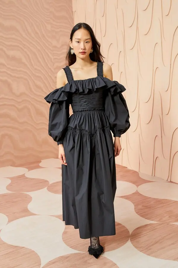 Ulla Johnson Caprice Dress In Noir - 70% Off | Editorialist