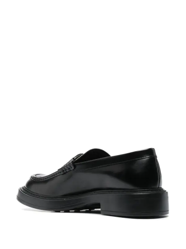 TOD'S Logo-plaque Leather Loafers
