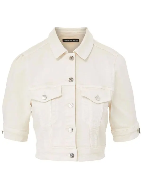 Veronica Beard Raina Short-sleeved Denim Jacket