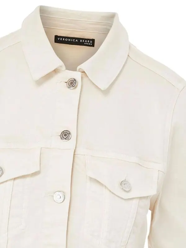 Veronica Beard Raina Short-sleeved Denim Jacket