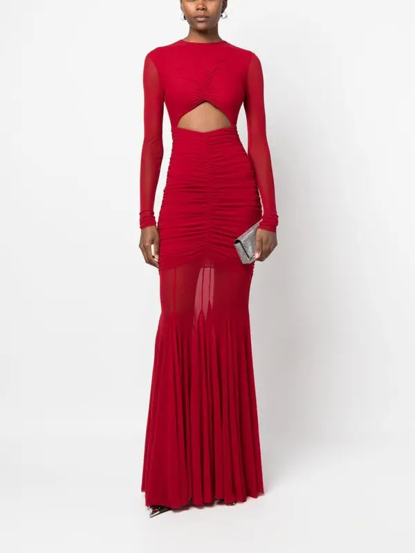 Philosophy Di Lorenzo Serafini Ruched Cut-out Maxi Dress