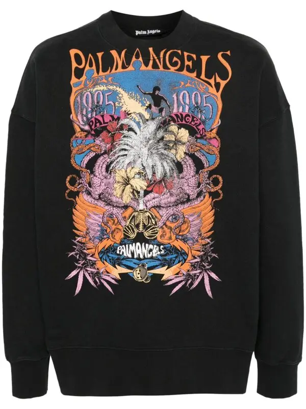 Palm Angels Graphic-print Cotton Sweatshirt