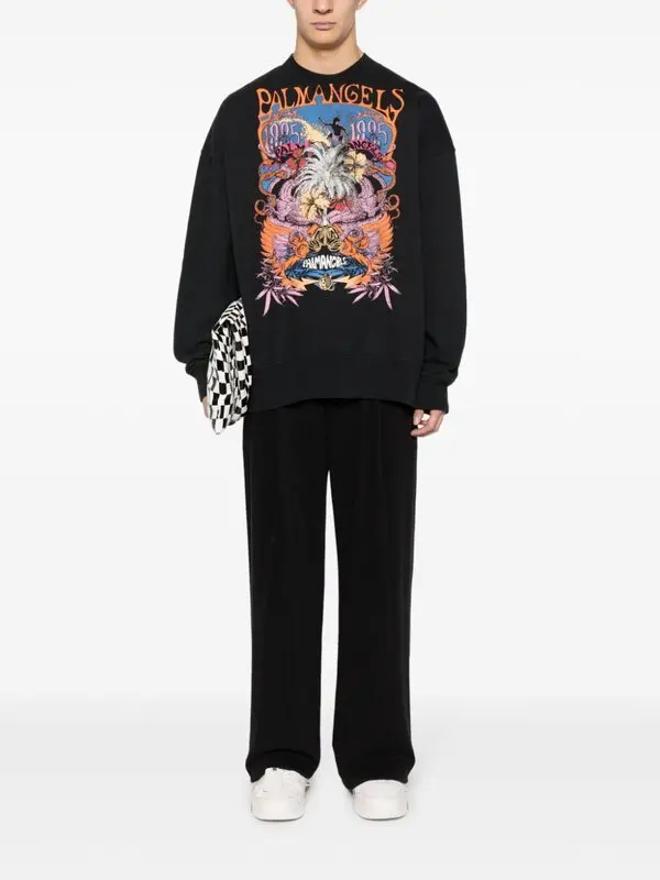 Palm Angels Graphic-print Cotton Sweatshirt