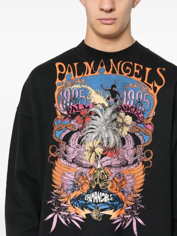 Palm Angels Graphic-print Cotton Sweatshirt