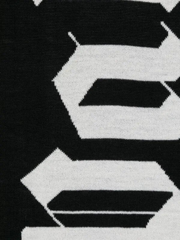 Palm Angels Logo-jacquard Wool-blend Scarf