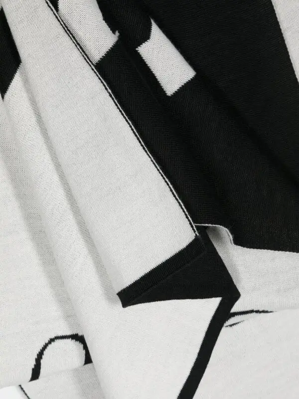 Palm Angels Logo-jacquard Wool-blend Scarf