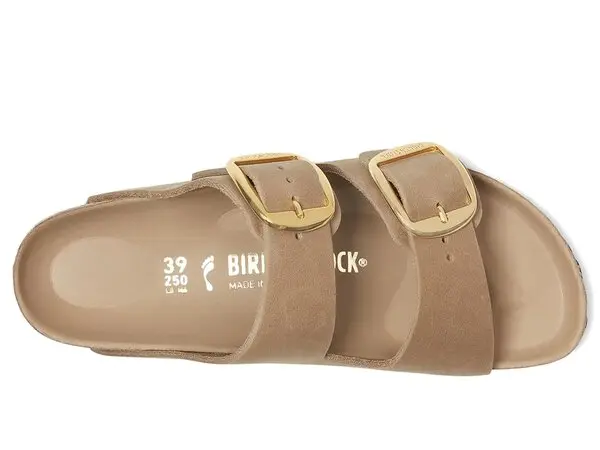 BIRKENSTOCK Arizona Big Buckle Oiled Leather Sandals - Brown