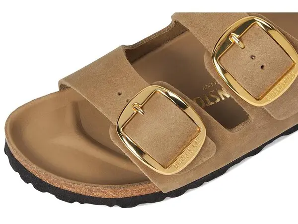 BIRKENSTOCK Arizona Big Buckle Oiled Leather Sandals - Brown