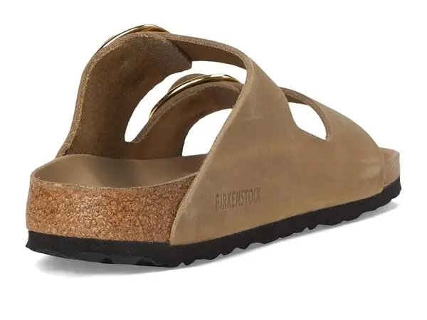 BIRKENSTOCK Arizona Big Buckle Oiled Leather Sandals - Brown