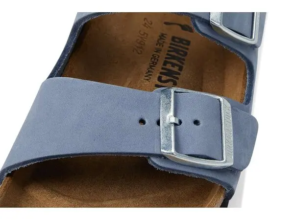 BIRKENSTOCK Arizona Nubuck Leather Sandals - Blue