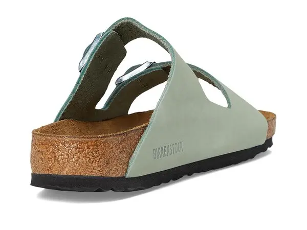 BIRKENSTOCK Arizona Nubuck Leather Sandals - Gray