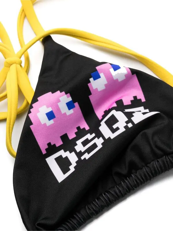 Dsquared2 X Pac-man Triangle Bikini Top