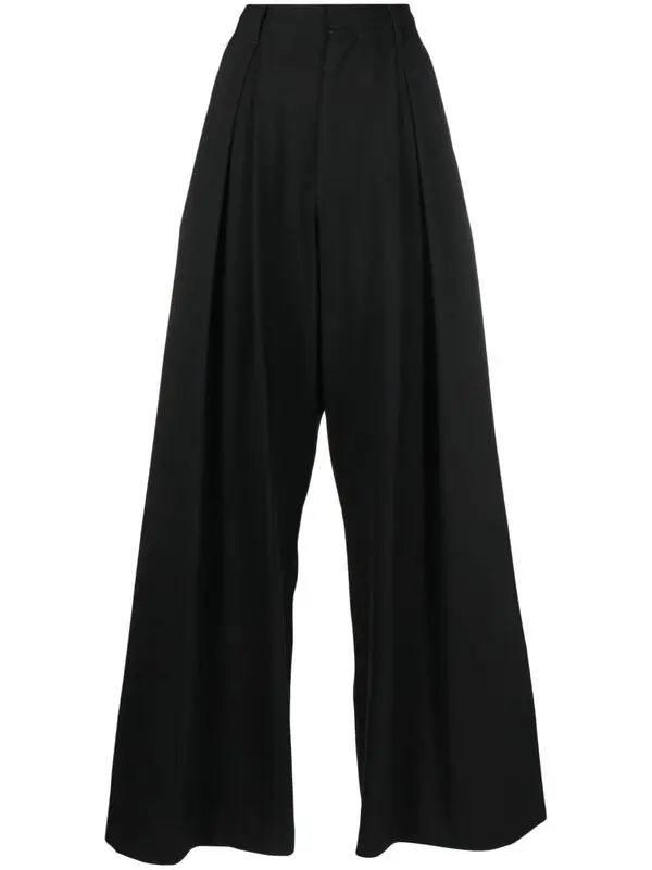 Giuseppe Di Morabito High-waisted Wool-blend Trousers - Black