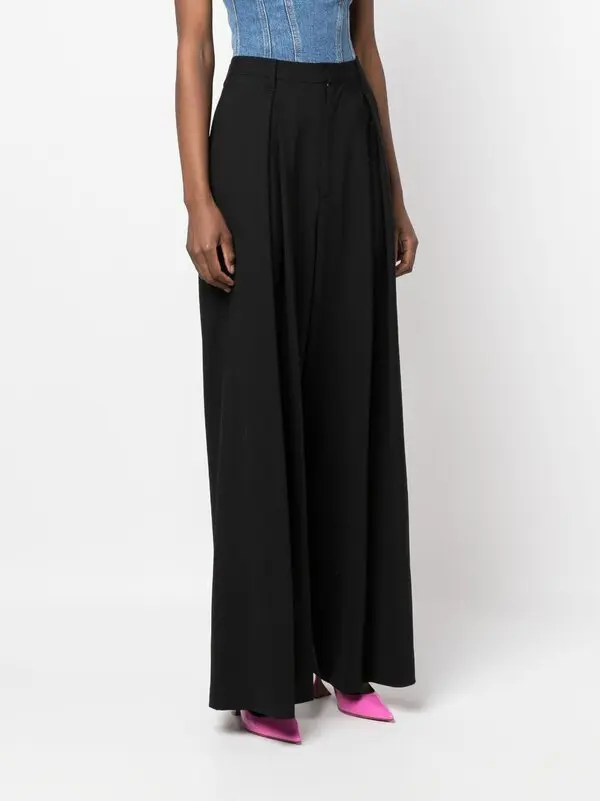 Giuseppe Di Morabito High-waisted Wool-blend Trousers - Black