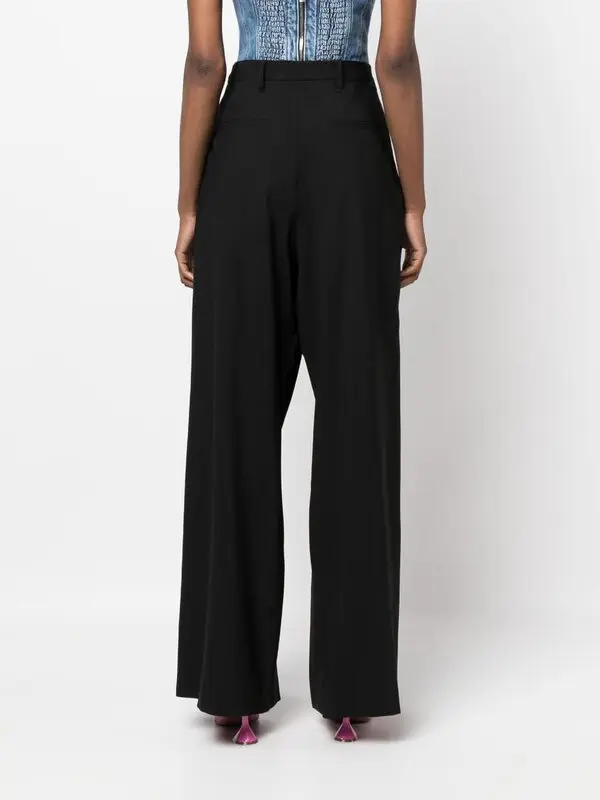 Giuseppe Di Morabito High-waisted Wool-blend Trousers - Black