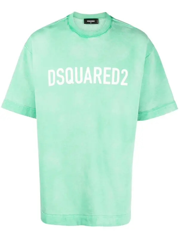 Dsquared2 Drop-shoulder Cotton T-shirt - Green