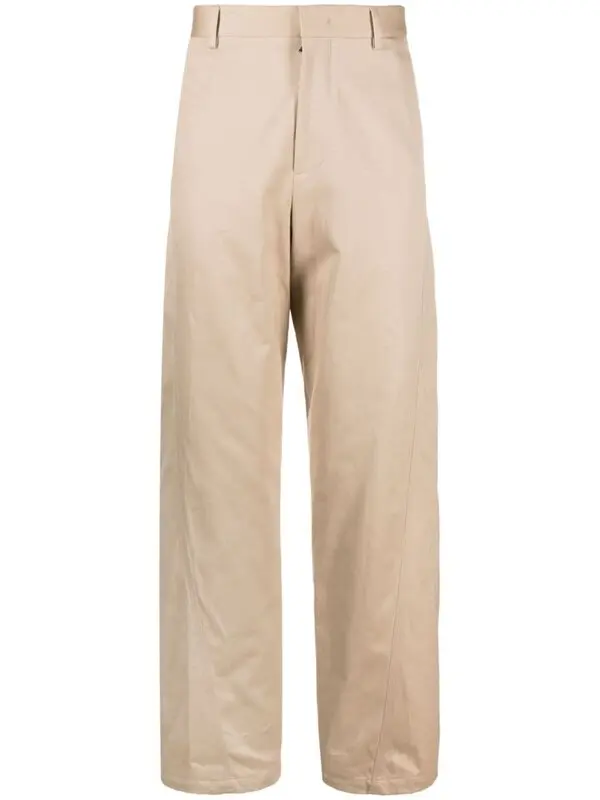 LANVIN Twisted Cotton Chino Trousers