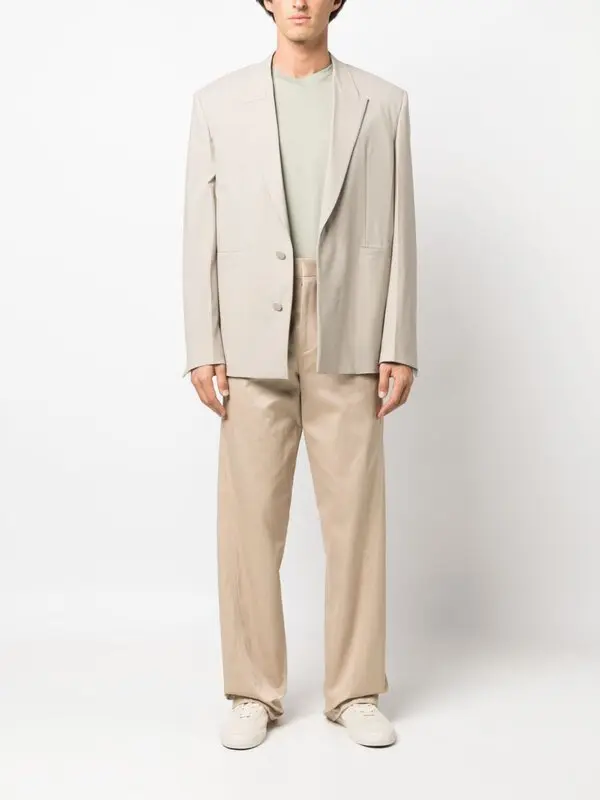LANVIN Twisted Cotton Chino Trousers