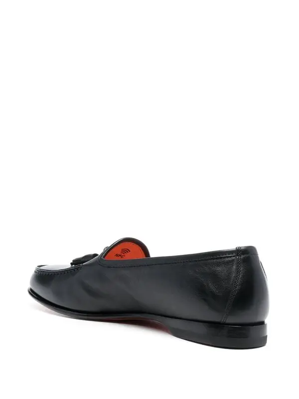 Santoni Andrea Tassel Loafers - Black