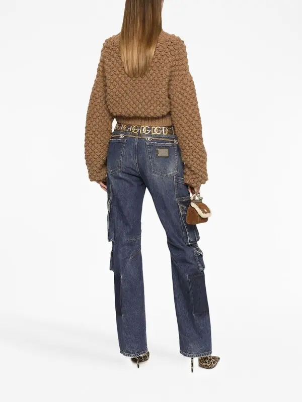 Dolce & Gabbana Roll-neck Cropped Jumper