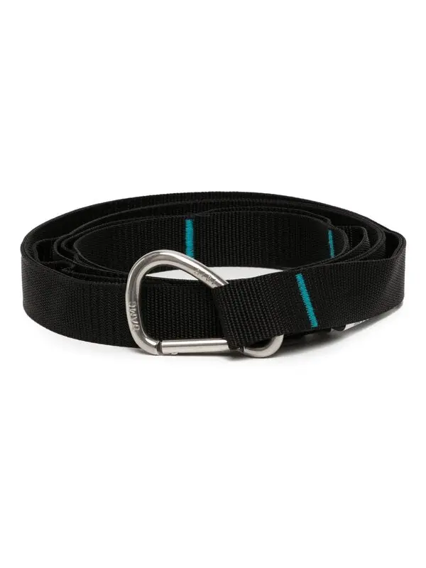 OAMC Engraved-logo Grosgrain Belt - Black