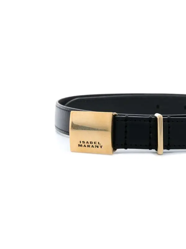 Isabel Marant Étoile Lowell Engraved-buckle Leather Belt