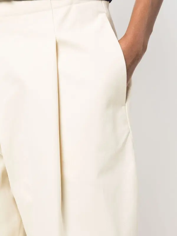 Studio Nicholson High-waisted Wide-leg Trousers - White