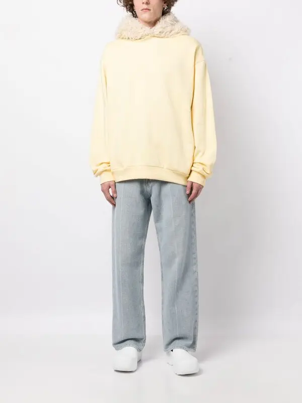 Marni Cotton Blend Faux Fur Trimmed Hoodie