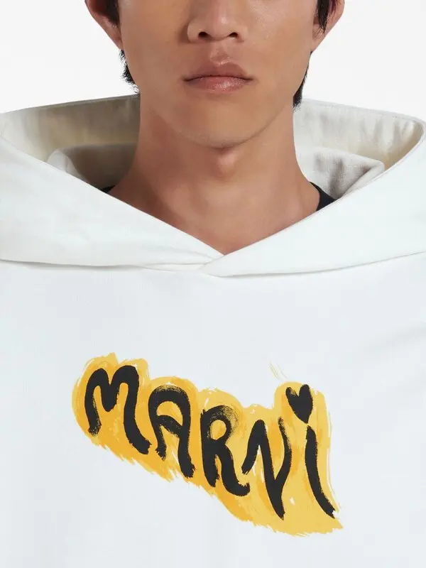 Marni Graffiti-print Cotton Hoodie