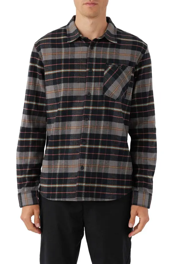 O'Neill Redmond Plaid Stretch Flannel Button-up Shirt