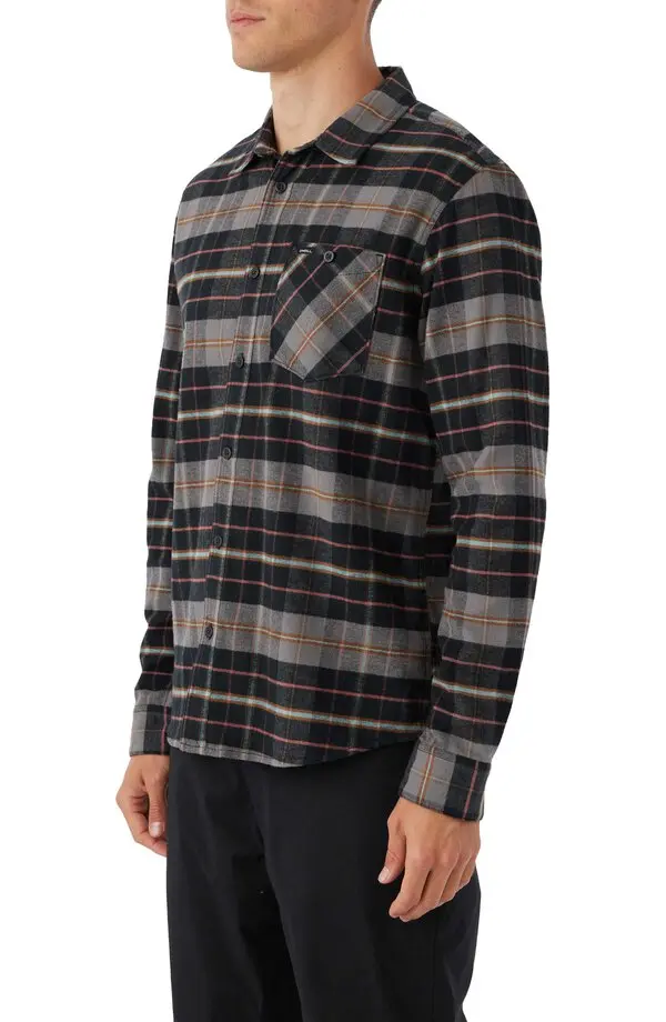 O'Neill Redmond Plaid Stretch Flannel Button-up Shirt
