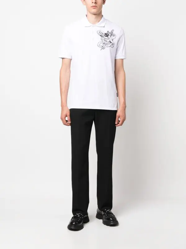 Philipp Plein Snake Cotton Polo Shirt